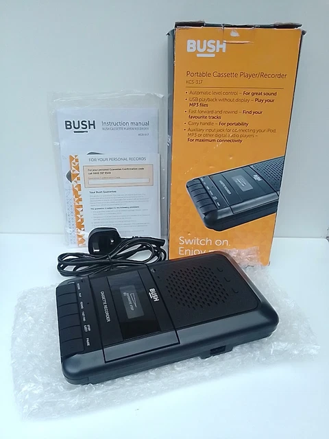 BUSH PORTABLE CASSETTE Player/Recorder KCS-317 £34.00 - PicClick UK