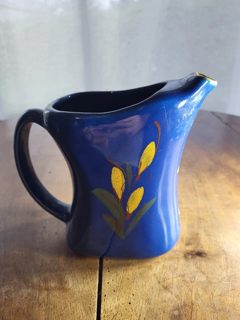 ANCIEN PICHET VALLAURIS Céramique Marron Dessin Fleurs Bleu Vintage EUR 14,00 - PicClick FR