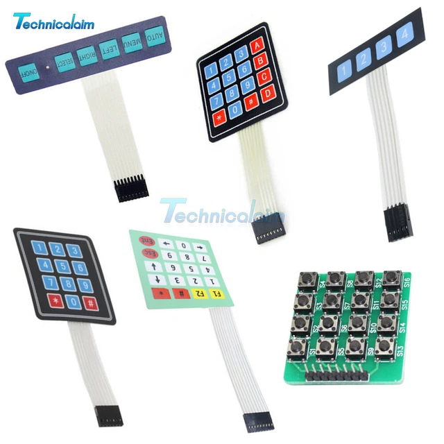 1x4 1x6 4x3 4x4 4x5 Keys Matrix Keyboard Array Membrane Switch Keypad