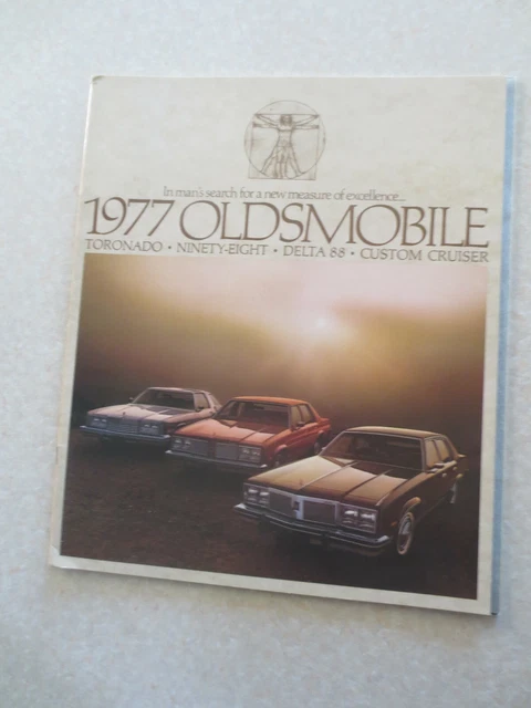 1977 OLDSMOBILE CARS Toronado 98 Delta 88 models advertising booklet ...