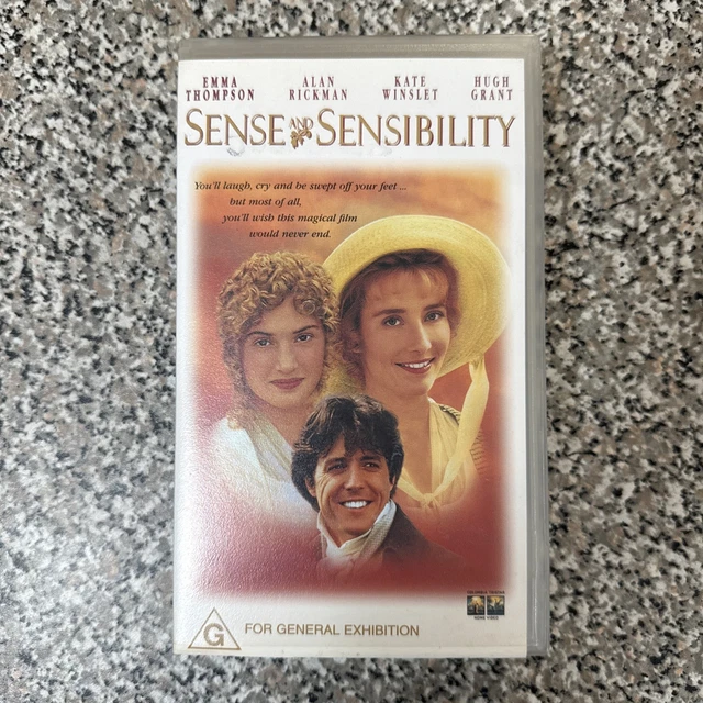 SENSE AND SENSIBILITY (1995, VHS) Emma Thompson, Alan Rickman, Hugh ...