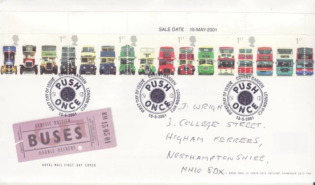 GB STAMPS FIRST Day Cover 150th Anniv. of First Double Decker Bus SHS ...