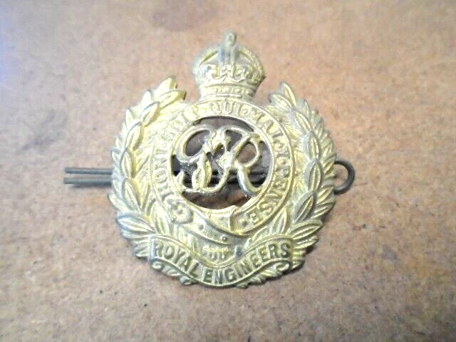 WW1 MILITARY CAP Badge George V Royal Engineers 40mm x 45mm £19.95 ...