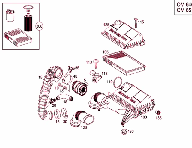 NEW GENUINE MERCEDES Benz W639 W906 Engine Air Intake Seal A0179970445 ...