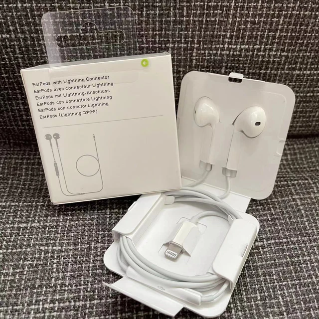 ORIGINAL APPLE EARPODS Lightning Wired Earphones Kopfhörer iPhone 7 8 X ...