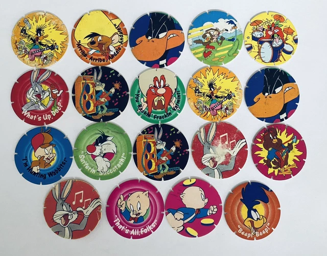 RESTPOSTEN 19 VINTAGE 1990er Walkers Looney Tunes Cartoon Tazos Tazo ...
