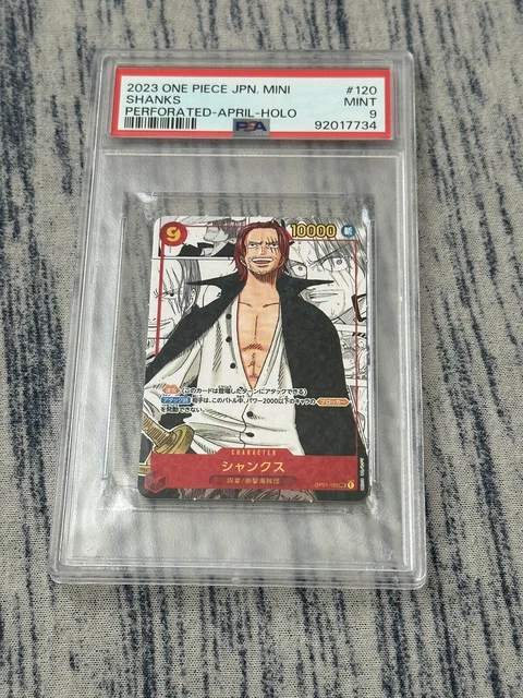 ONE PIECE JAPANESE: Mini Shanks Manga Perforated -April-Holo PSA 9 $70. ...