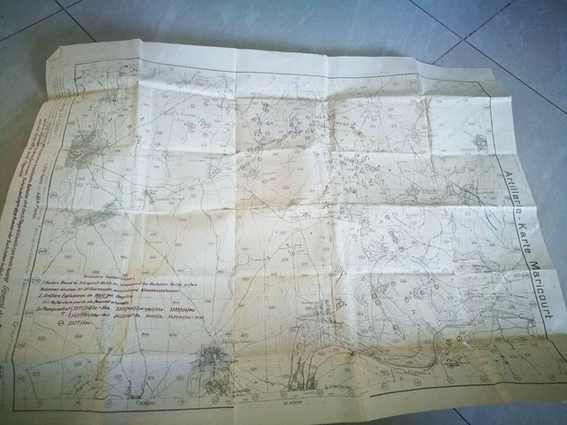 VINTAGE DEUTSCHES REICH Map Of France 1941 Artillery Maricourt ...