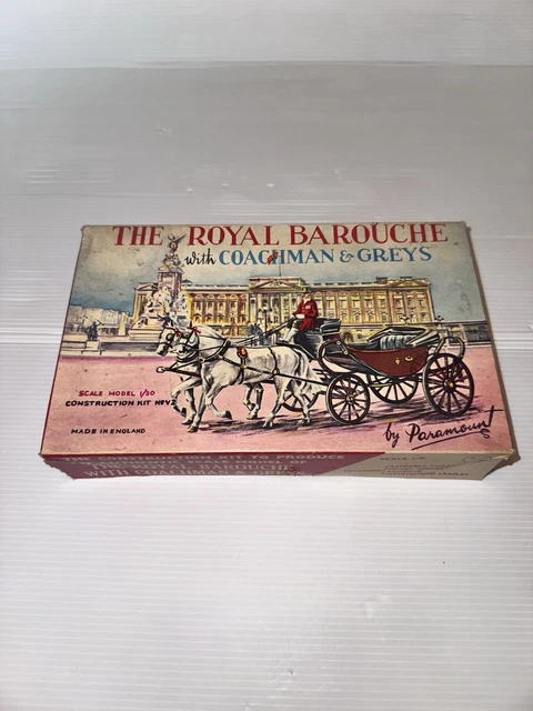 ANCIENNE MAQUETTE BY Paramount Royal Barouche Calèche Chevaux EUR 20,00 ...