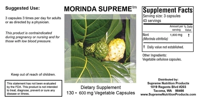 MORINDA SUPREME BY Supreme Nutrition(Noni). Candida, Anti-inflammatory ...