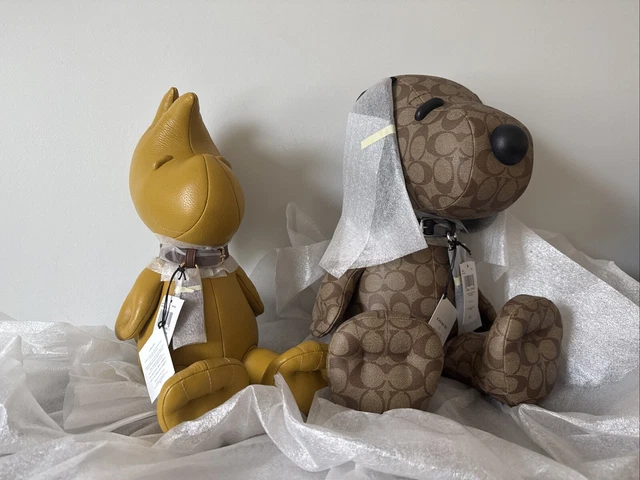 COACH X PEANUTS Snoopy & Woodstock Collectible Signature Plush Doll ...