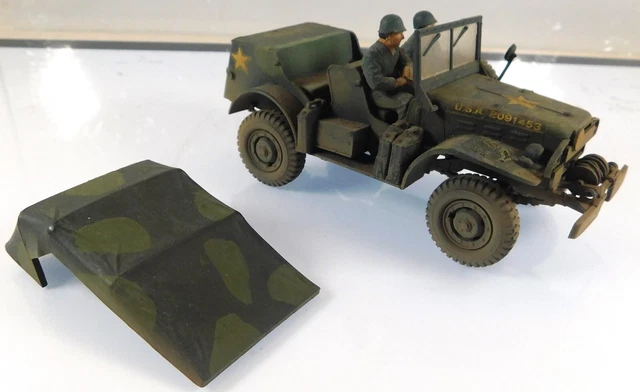 1.35 SCALE MODEL Kit Built And Painted American Dodge Wc Series 1/2 Ton ...