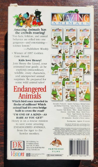 USED HENRY'S AMAZING Animals Endangered Animals VHS DK 2002 $5.46 ...