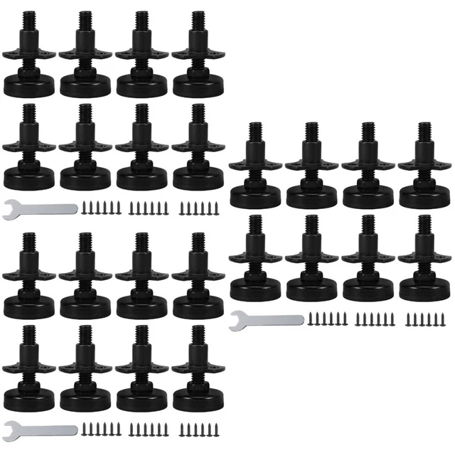 3 COUNT ADJUSTABLE Feet Levelers Furniture Wedge Leveling Hardware ...