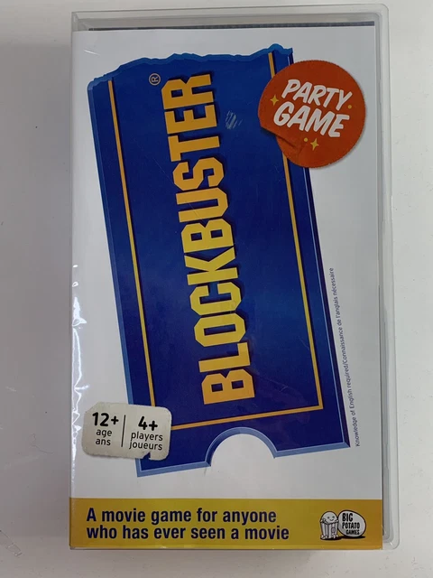 PARTY GAMES BLOCKBUSTER Trivia Board Game Night, VHS Case Family Fun ...