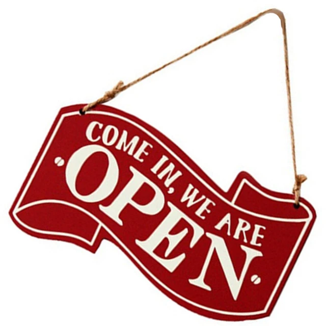 RUSTIC OUTDOOR OPEN Sign Open And Closed Sign Business Door Plate Cafe ...