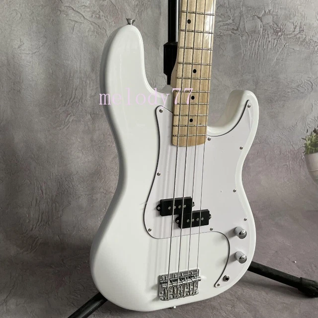 WHITE 4 STRING Electric Precision Bass Guitar Maple Neck&Fretboard SS ...