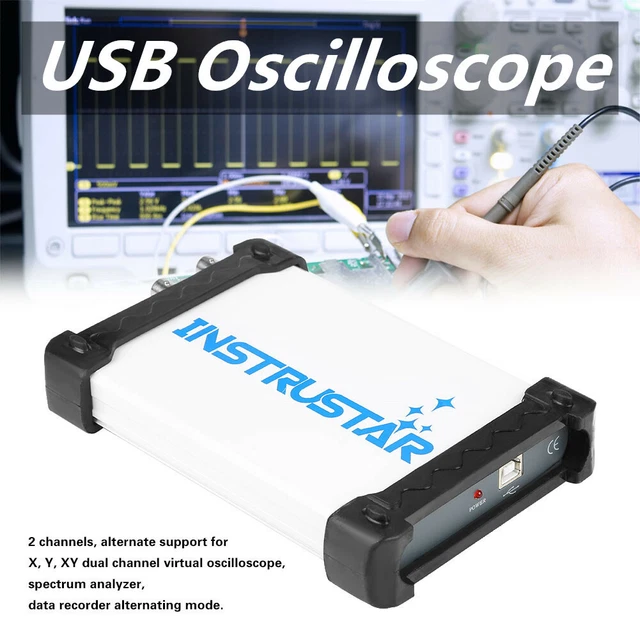 INSTRUSTAR ISDS205A OSCILLOSCOPIO virtuale USB PC 48/S 20 MHZ 2 canali ...