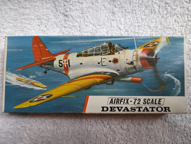 VINTAGE AIRFIX DOUGLAS Devastator Model Aircraft Kit - 1/72 Scale, 1969 ...