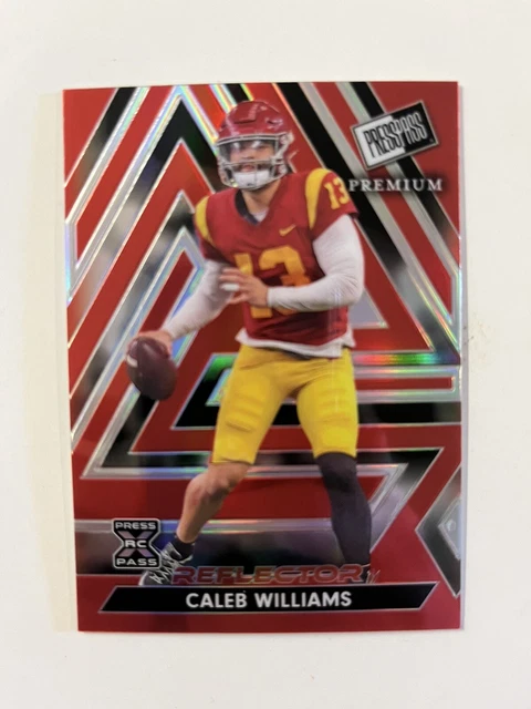 CALAB WILLIAMS 2024 Pass Pressa Foglia Premium Riflettore Rosso SSP #1/ ...