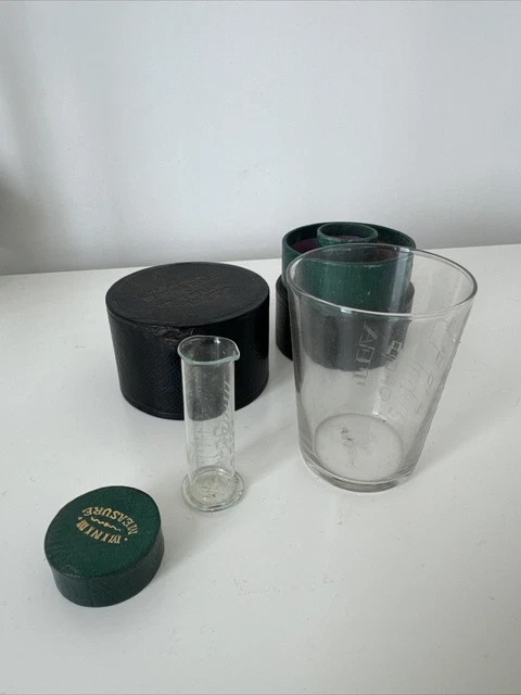 ANTIQUE VICTORIAN CASED Glass Medicine Glass & Minim Measure £20.89 ...