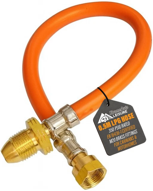 PROPANE PIGTAIL GAS Hose Assembly Connector 500mm Caravan Motorhome £10 ...