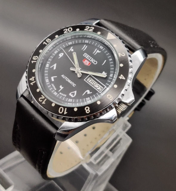 SEIKO 5 ARABIC Numerals Mens Automatic Wrist Watch Japan ref-6309 ...
