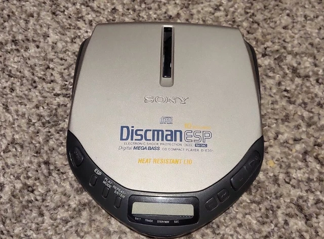 SONY CD DISCMAN Walkman Model D-E301 ESP Protection MEGA BASS Tested ...