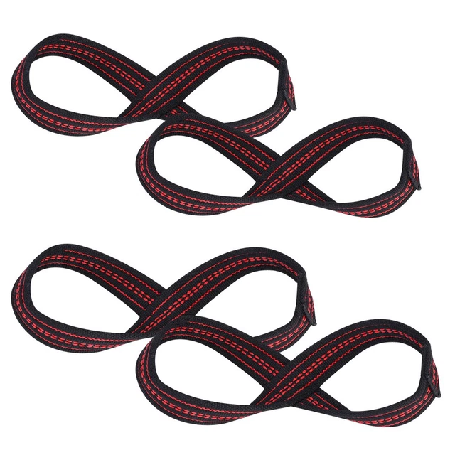 SOFT NYLON AND Spandex Figure 8 Weight Lifting Straps Gym Training ...