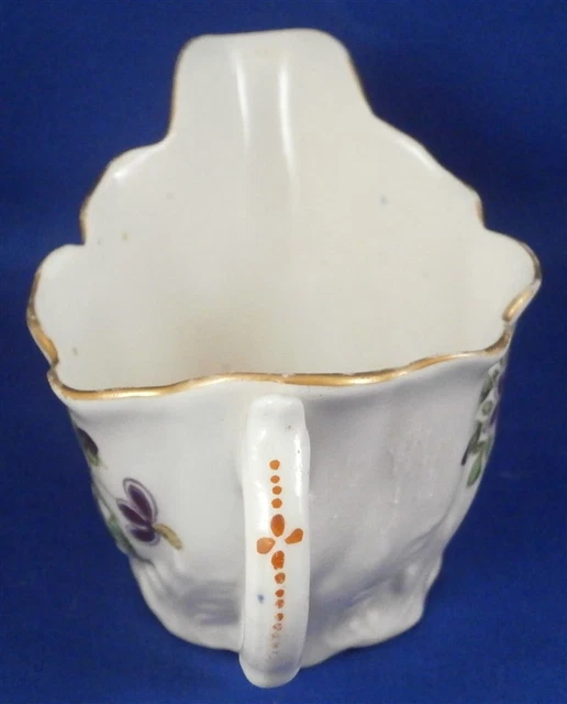 ANTIQUE 18TC WORCESTER Porcelain Polychrome Chelsea Ewer Creamer ...