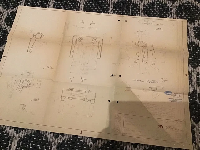 1992 BUGATTI EB110 Gt Ss Supersport Official Technical Drawing Brochure EUR 30,74 - PicClick FR