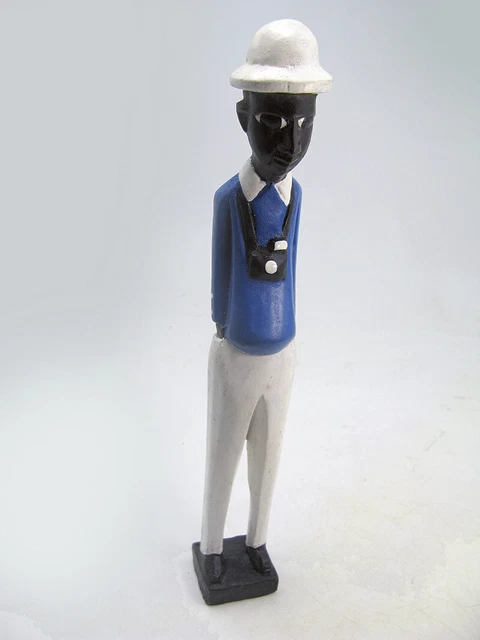 STATUETTE COLON BAOULÉ photographe Côte d'Ivoire 30 cm - baule statue ...