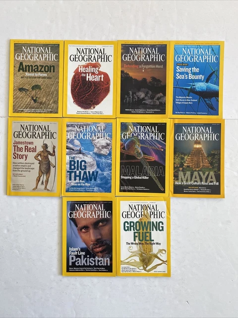 NATIONAL GEOGRAPHIC MAGAZINE 2007 Lot 10 Issues - Amazon Malaria ...
