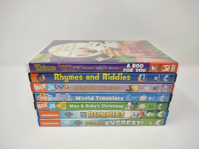 NICK JR. NICKELODEON DVD Lot of 7 Max & Ruby, Paw Patrol, Dora the ...