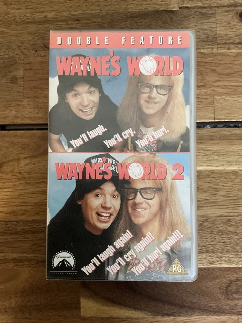 DOUBLE FEATURE VHS Tape - Wayne’s World video retro music party time ...