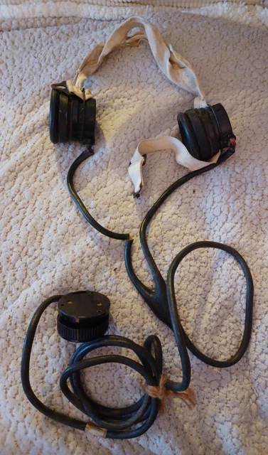 VINTAGE EARLY plastic military headset communication device £8.50 ...