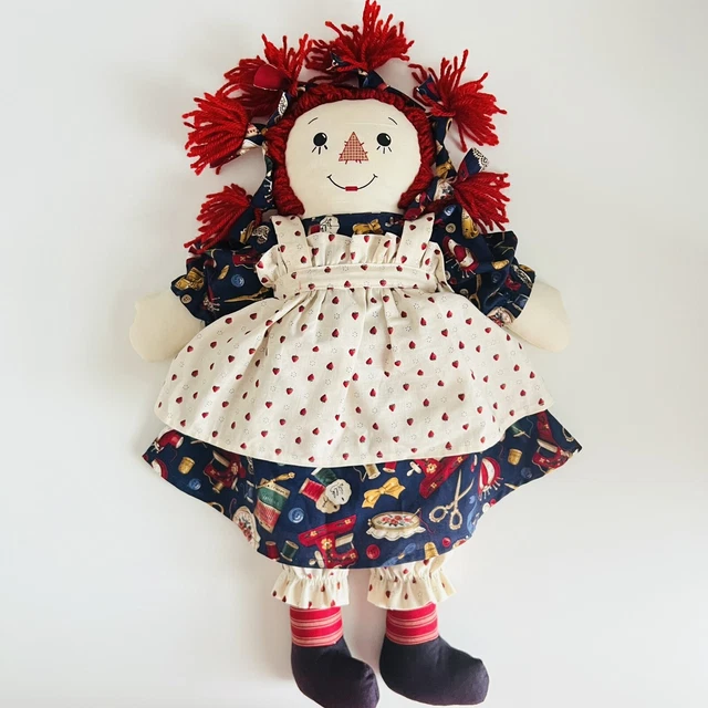 HANDMADE RAGGEDY ANN Doll Plush Soft Toy (Vintage Replica, Classic 1970 ...