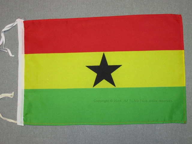 DRAPEAU GHANA 45X30CM - PAVILLON GHANÉEN 30 x 45 cm haute qualité ...