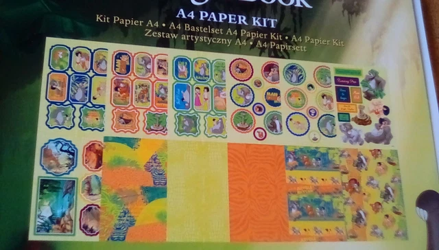 DISNEY JUNGLE BOOK A4 Paper Kit --- 12 x A4 Toppers/card £5.00 ...