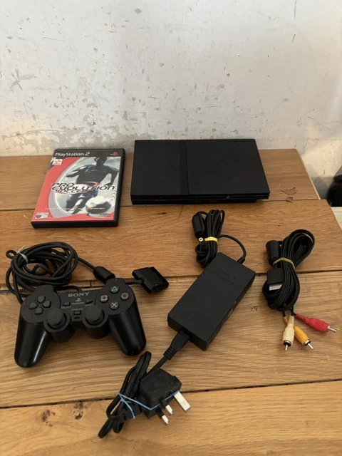 SONY PLAYSTATION 2 PS2 Slim Console Games & Controller Bundle Black ...