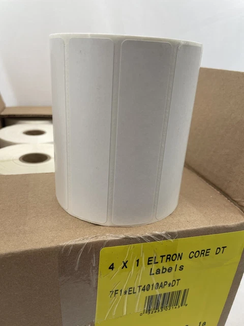 QTY 16 ROLLS Of 4x1 Eltron Core DT Labels 7F1*ELT4010AP*DT Total 21,600 Labels $108.99 - PicClick AU