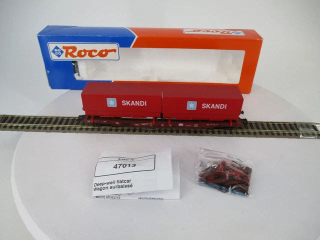 ROCO SPUR H0 47013 Güterwagen Taschenwagen der DB SKANDI in OVP EUR 34 ...