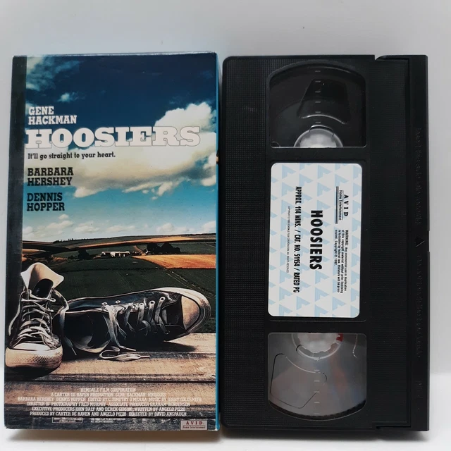 HOOSIERS (VHS) GENE Hackman, Barbara Hershey, Dennis Hopper Like New ...