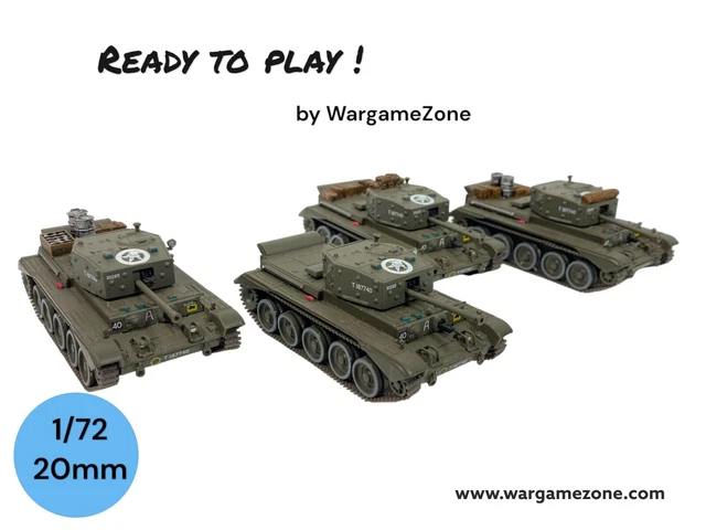 WWII BRITISH CROMWELL Tank x4 Bundle - 1/72 20mm - Painted Battlegroup ...