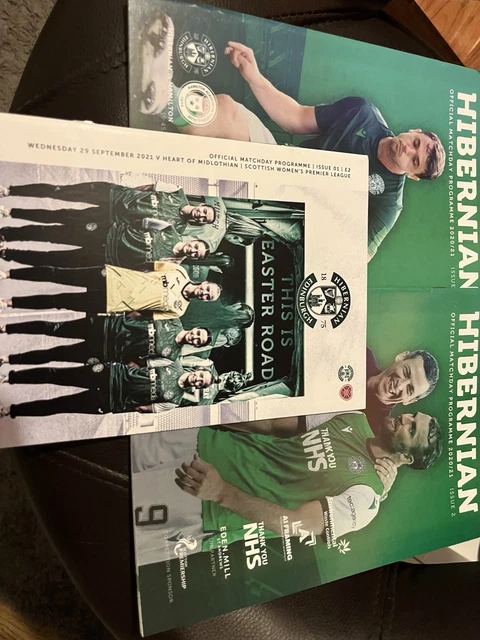 3 X HIBERNIAN/HIBS Home Football Programmes(2 Men & 1 Women)From 2020 ...