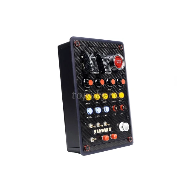 SIMNMU BUTTON BOX SIM Racing Control Box Racing Simulator w/ RGB Light ...