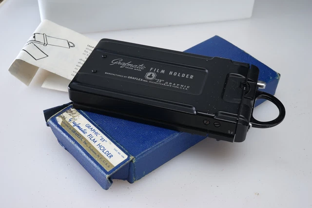 VINTAGE GRAFLEX GRAFMATIC 23 Film Holder w/box 6-Sheet Holder 2x3 2-1/4 ...