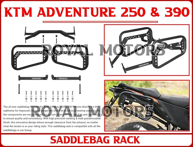 KTM ADVENTURE 250 & 390 "SADDLEBAG RACK" - With Express Shipping $119. ...