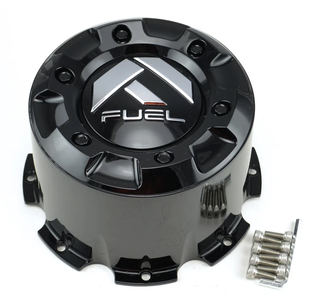 NEW FUEL REAR Dually Wheel Center Cap Gloss Black 8 Lug D536 D581 D574 ...