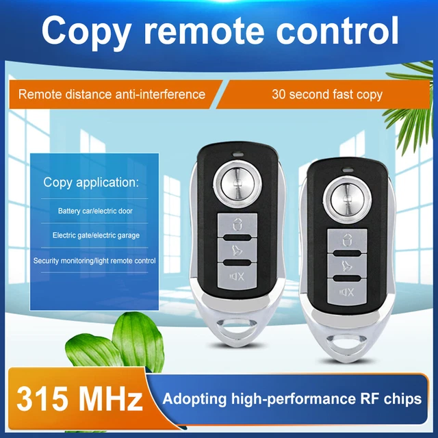 T# 315MHZ REMOTE Control Wireless Mini Electric Key 4 Bottons for Gate ...